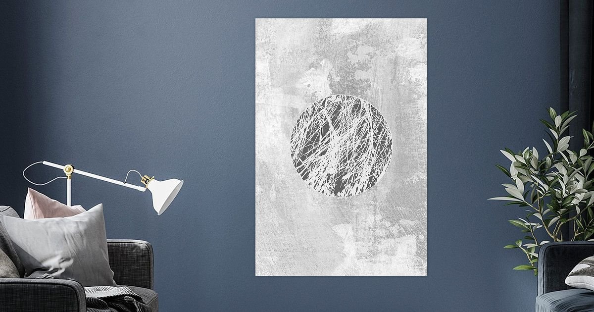 Ikigai. Moderne abstracte minimalistische zen-kunst. Japandi stijl II van Dina Dankers op canvas ...